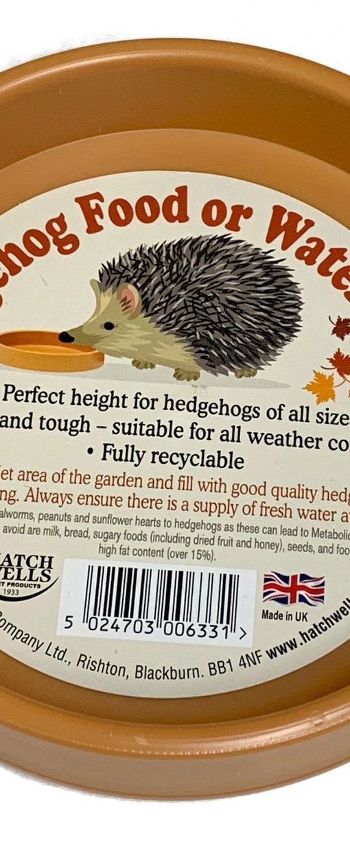 Hedgehog Food or Water Bowl - Hatchwells